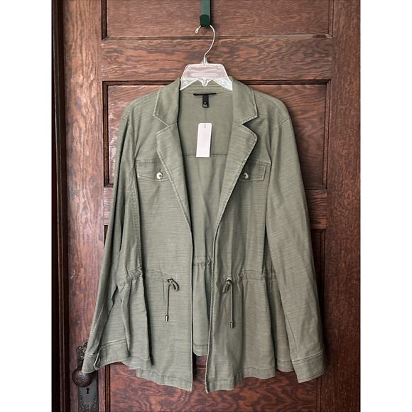 Lane Bryant | Jackets & Coats | Nwt Lane Bryant Olive Green Open Front ...